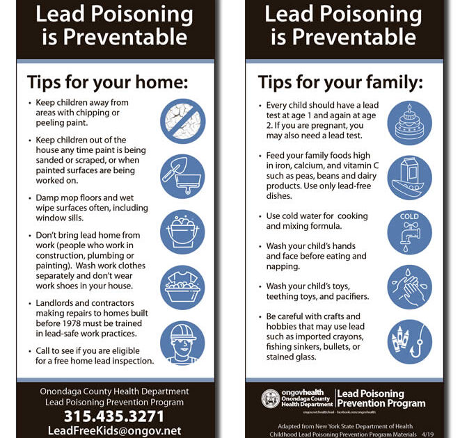 Lead Safe Tip Cards - Lead Poisoning Prevention